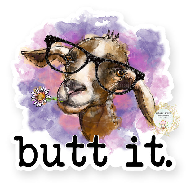 Goat - Butt It Vinyl Decal Sticker - Farm Animal – cottage + crown