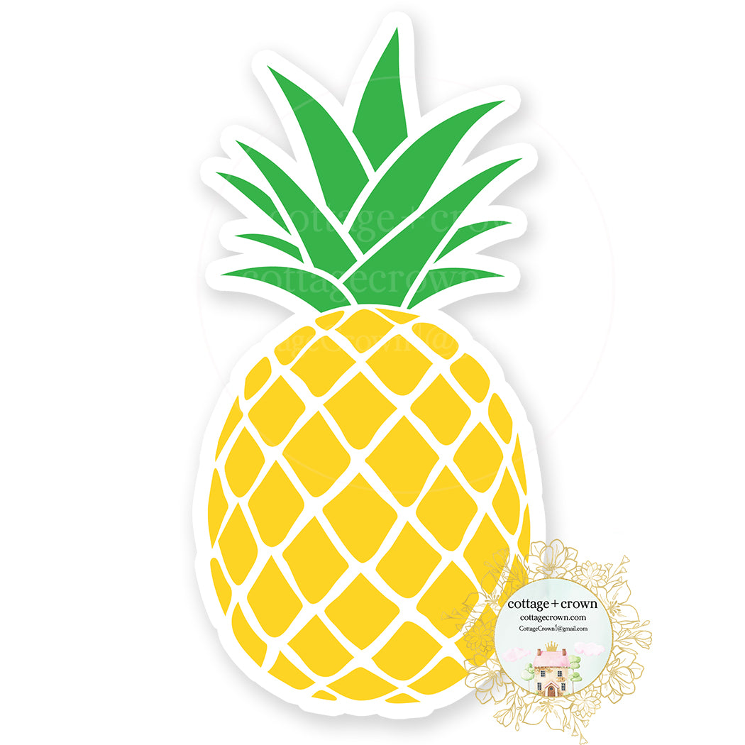 Pineapple Yellow Tropical Vinyl Decal Sticker – cottage + crown