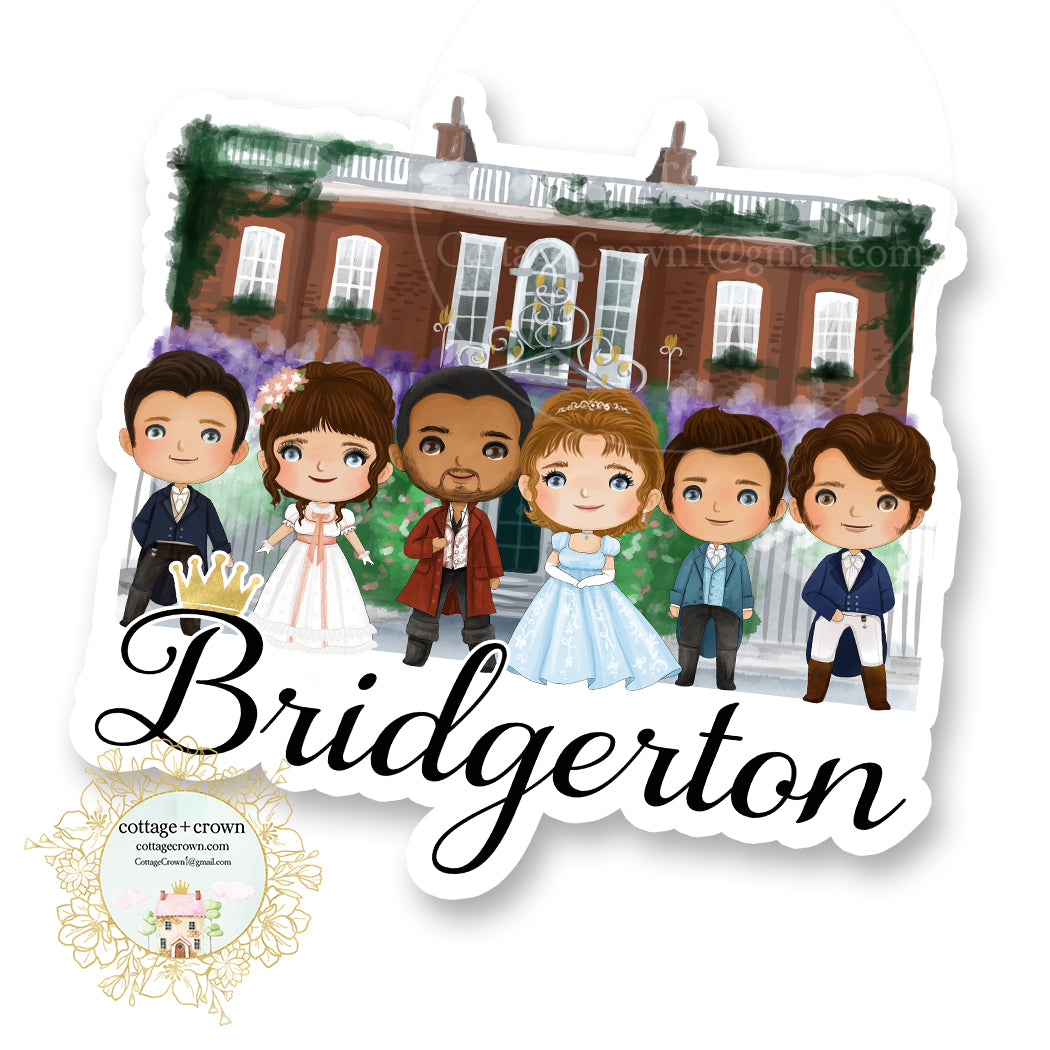 Bridgerton Inspired Vinyl Decal Sticker – cottage + crown