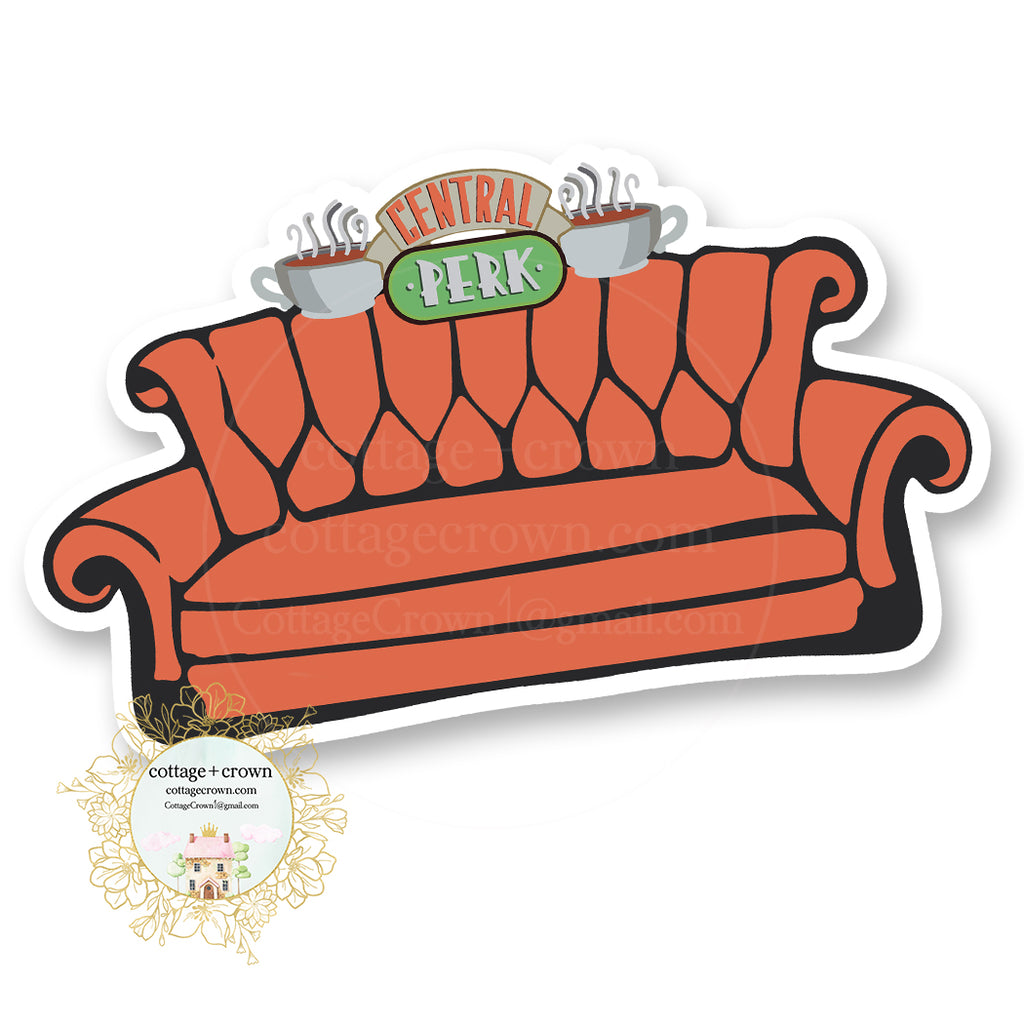 Friends Couch - Central Perk - TV Sitcom - Vinyl Decal Sticker ...