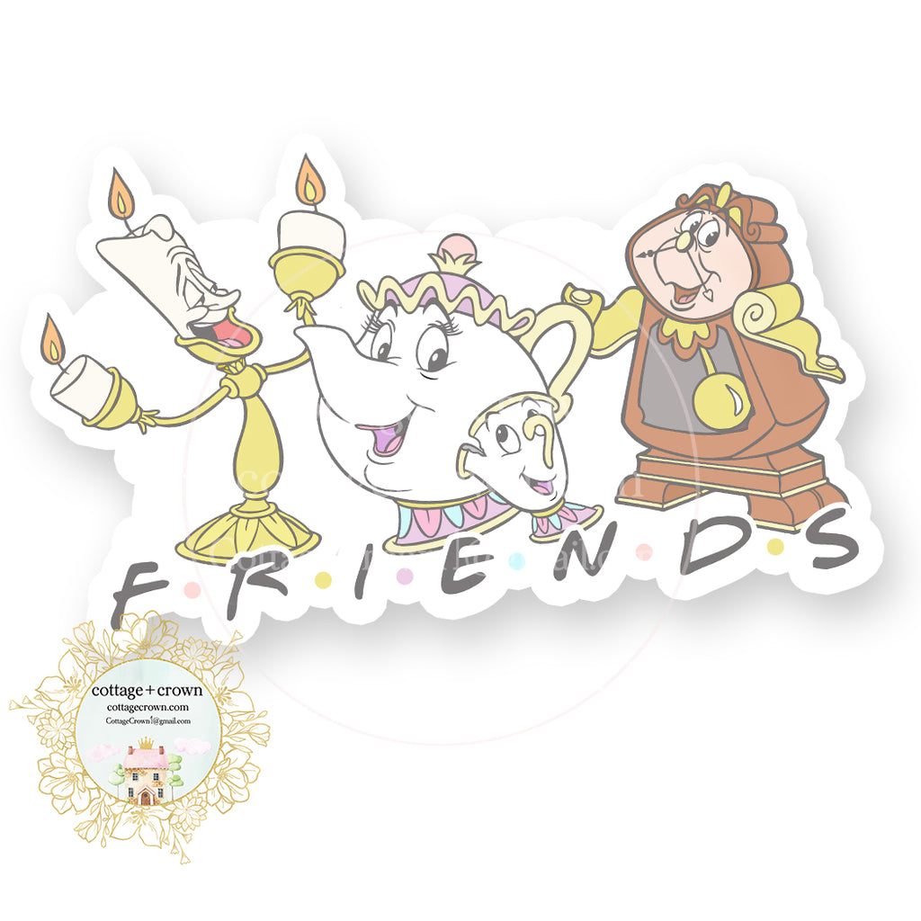 Beauty And The Beast - Friends - Disney - Vinyl Decal Sticker – cottage ...