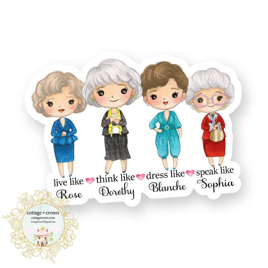 Golden Girls Like Rose Like Dorothy Inspired Vinyl Decal Sticker ...