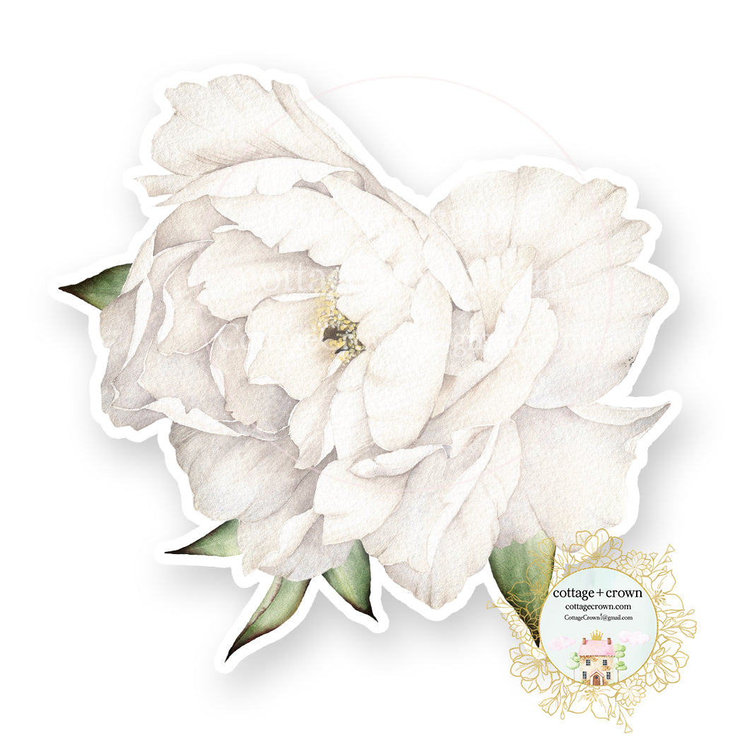 Peony 3 - Watercolor Floral - Wall or Furniture - Vinyl Decal Sticker ...