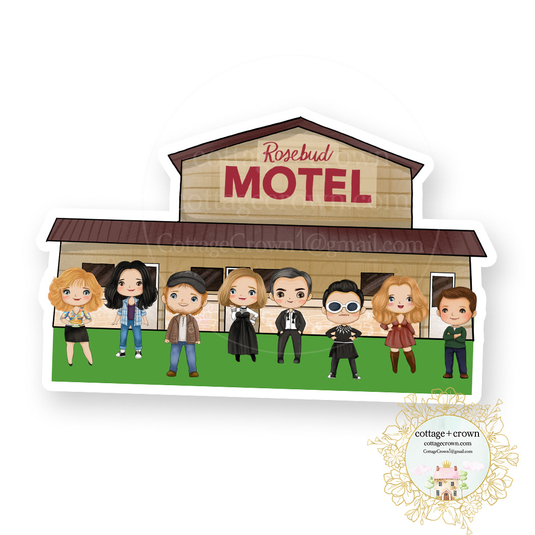 Schitt's Creek Inspired Rosebud Motel Vinyl Decal Sticker – cottage + crown