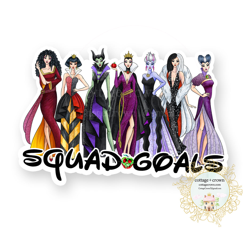 Squad Goals Vinyl Decal Sticker – cottage + crown